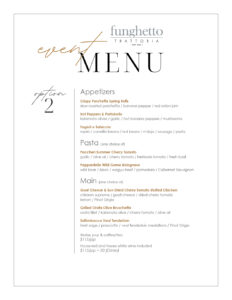 Menu – Funghetto Trattoria